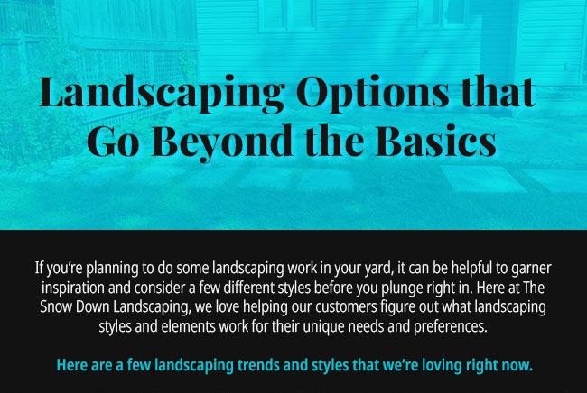 Landscaping Options that Go Beyond the Basics [infographic] | The Snow ...